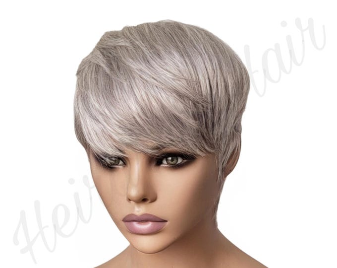 JALONDA Beginners Friendly Short Tapered Razor Cut Wig 100% Human Hair ...