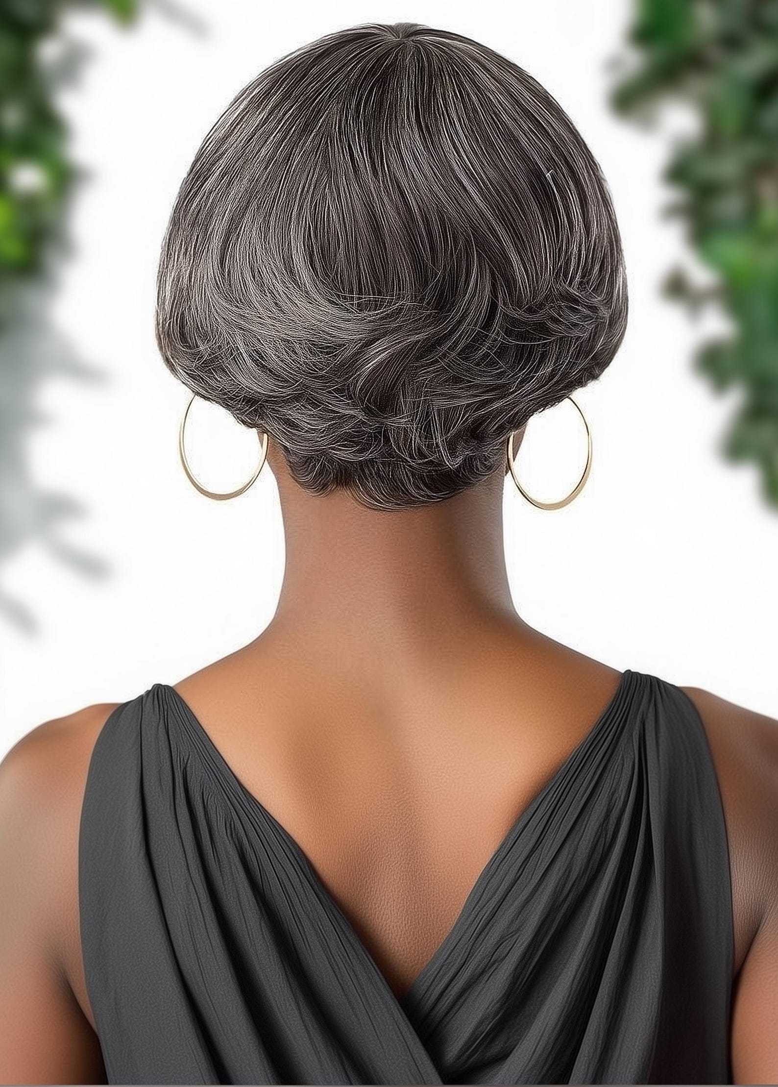 Salt & Pepper Pixie Wig: Glueless Razor Cut Human Hair - Etsy