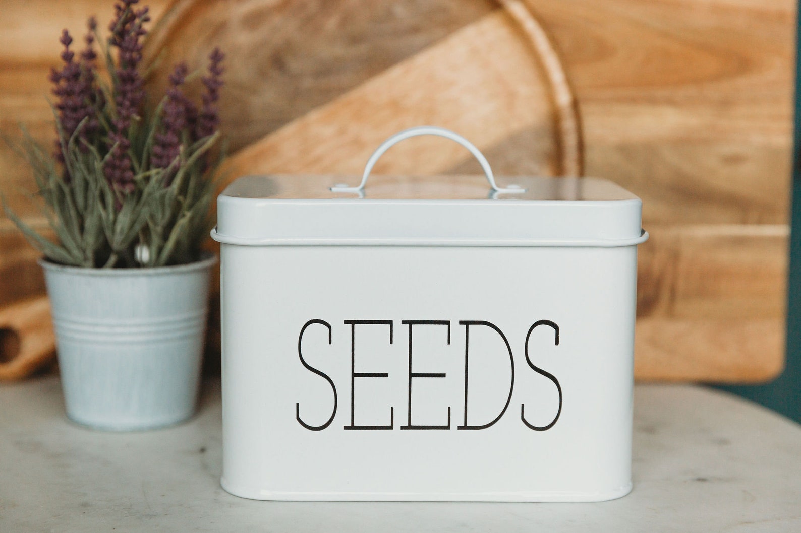 SEEDS TIN BOX Farmhouse Kitchen Décor Gardening Organization - Etsy