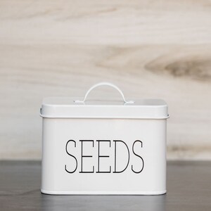 SEEDS TIN BOX Farmhouse Kitchen Décor Gardening Organization - Etsy