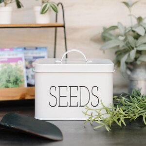 SUMMER SEEDS TIN Box, Farmhouse Kitchen Décor, Gardening Container Box ...