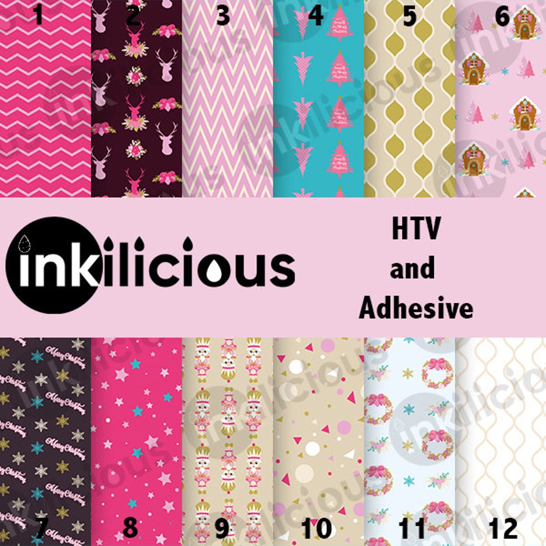 Pattern Vinyl, Christmas Prints, HTV, Printed Vinyl, Adhesive Vinyl ...