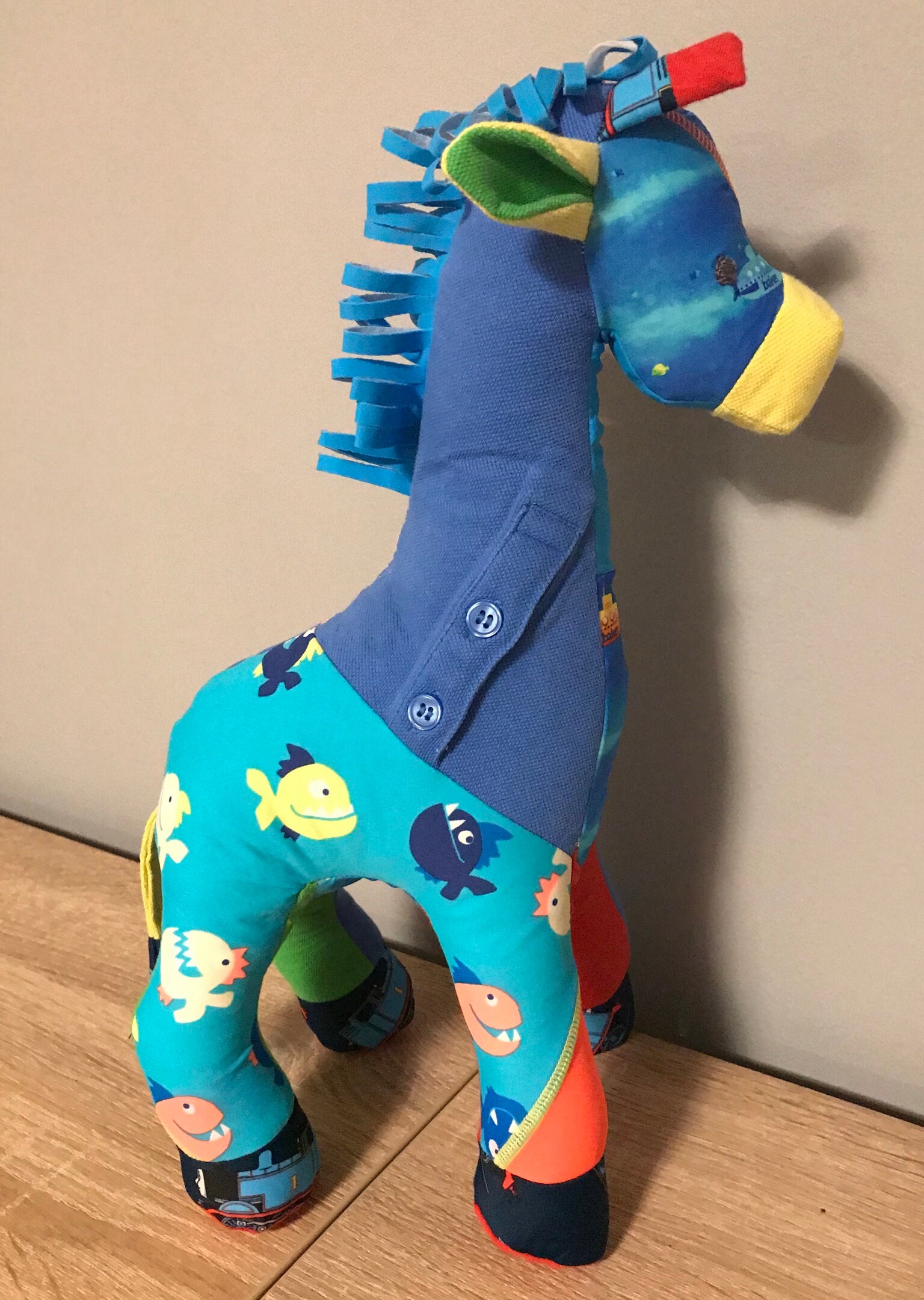 Memory Keepsake Giraffe Made Using Old Baby Clothing - Etsy