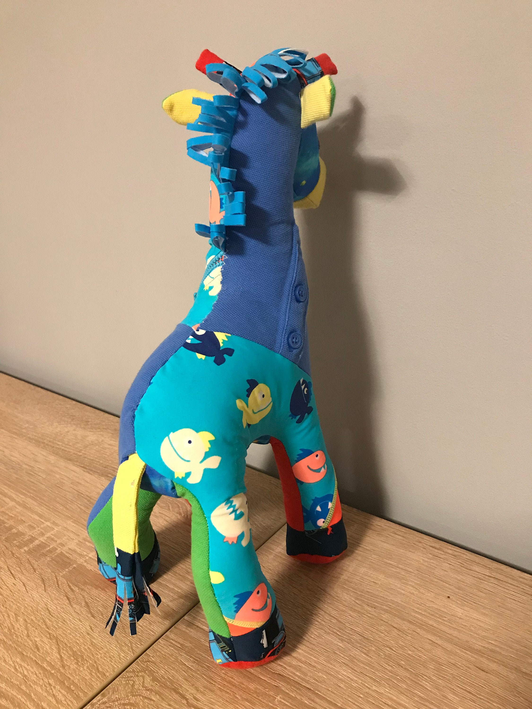 Memory Keepsake Giraffe Made Using Old Baby Clothing | Etsy