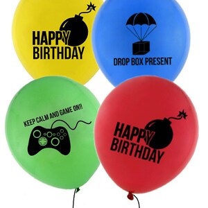 Gaming Birthday Banner - Video Game Controller Balloons - Gaming ...