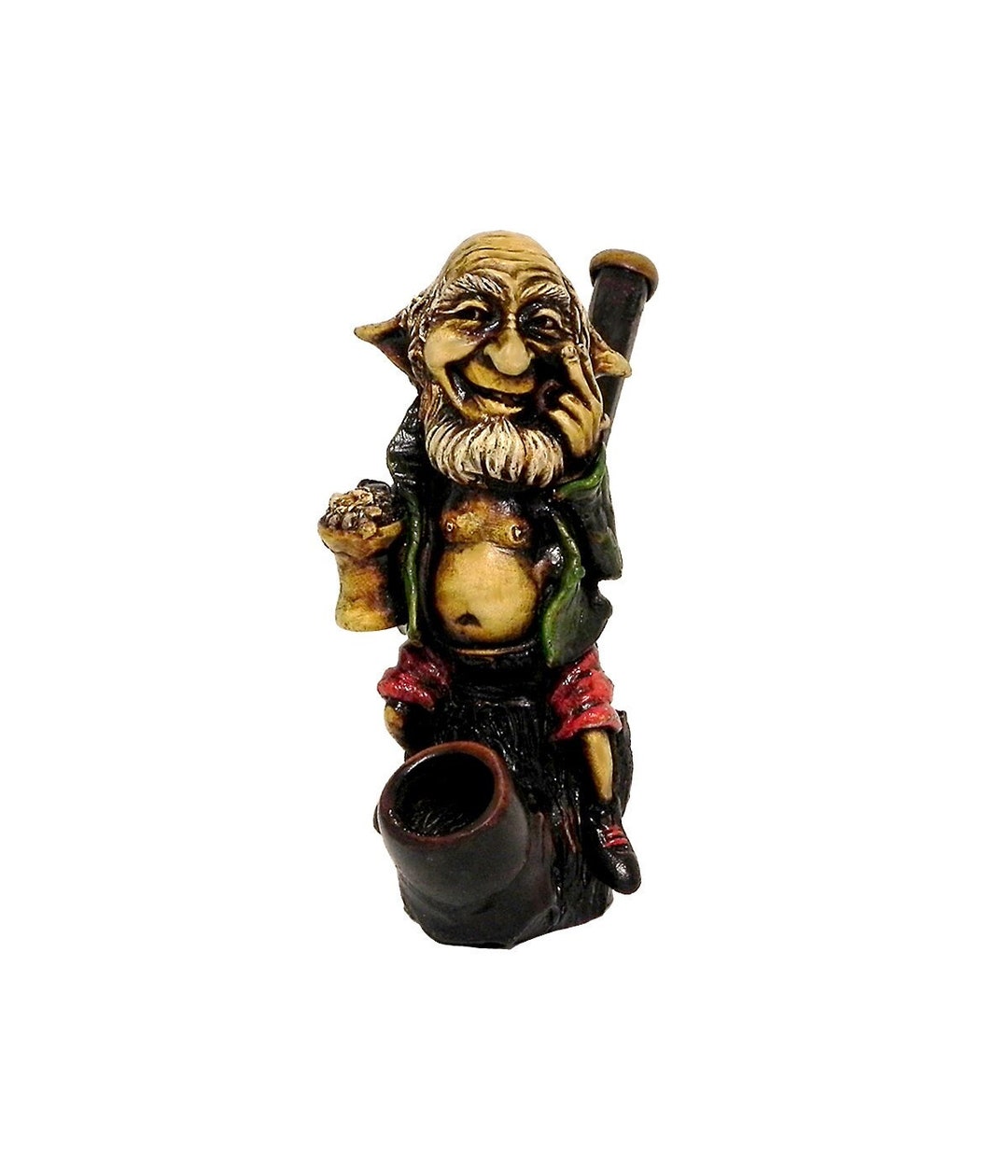 Drunk Elf Tobacco Smoking Pipe Handmade Beer Lover Art Natural Coconut ...