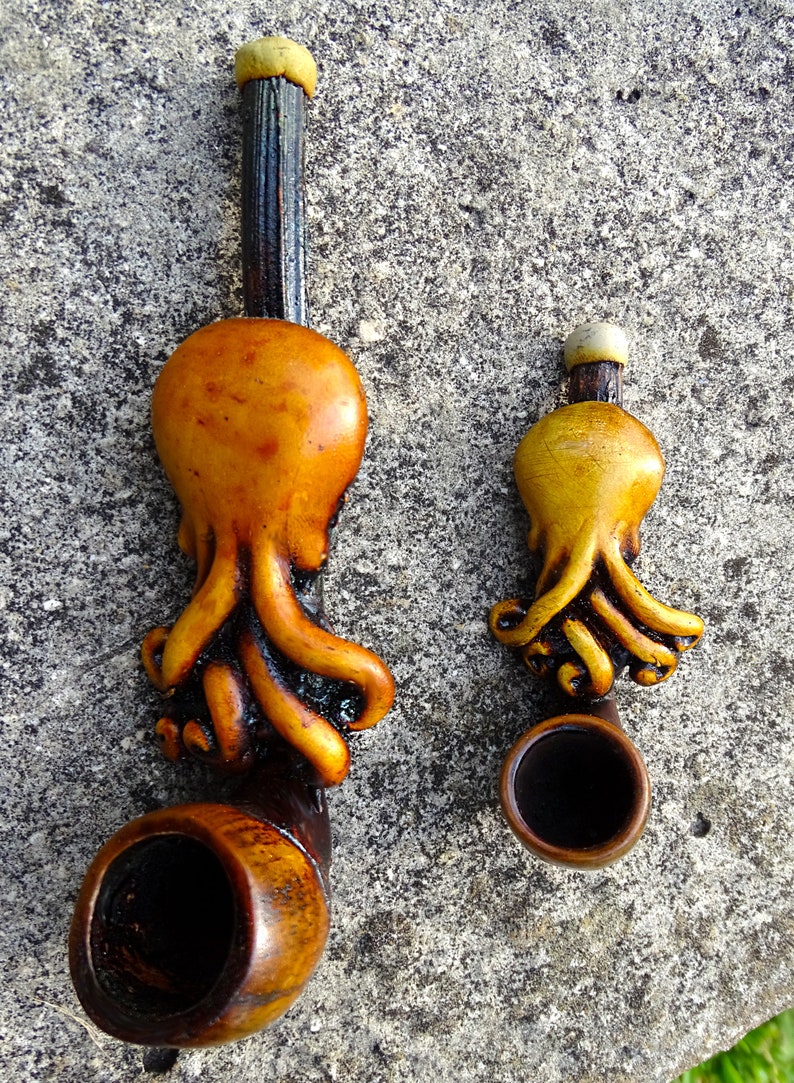 Octopus Tobacco Smoking Hand Pipe Handmade Sea Animal - Etsy