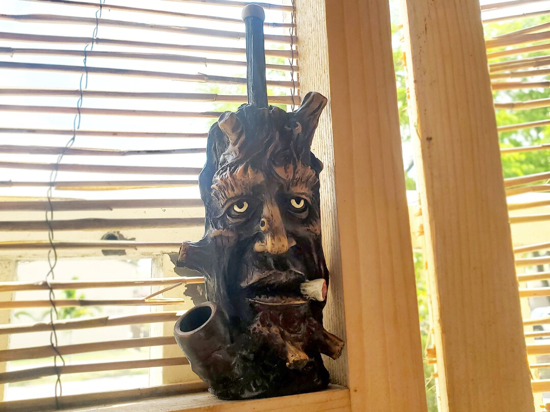 Tree Face Tobacco Smoking Pipe Handmade Enchanted Forest Man Wooden ...