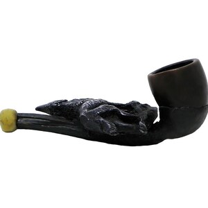 Howling Wolf Tobacco Smoking Hand Pipe Handmade Spirit Animal Art ...