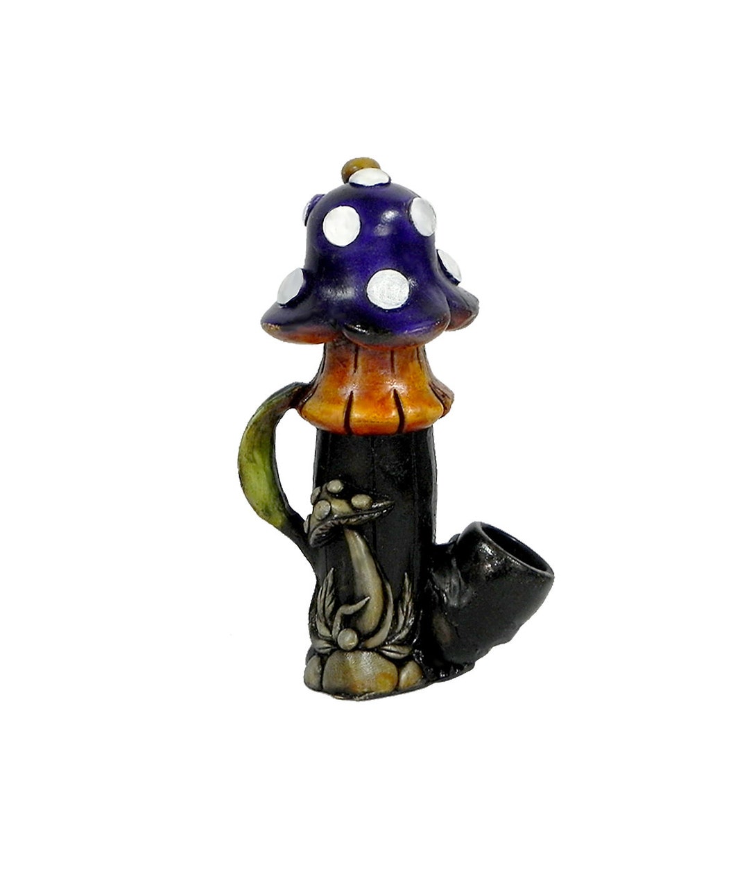 Tall Purple Mushroom Tobacco Smoking Pipe Handmade Magic Toadstool ...
