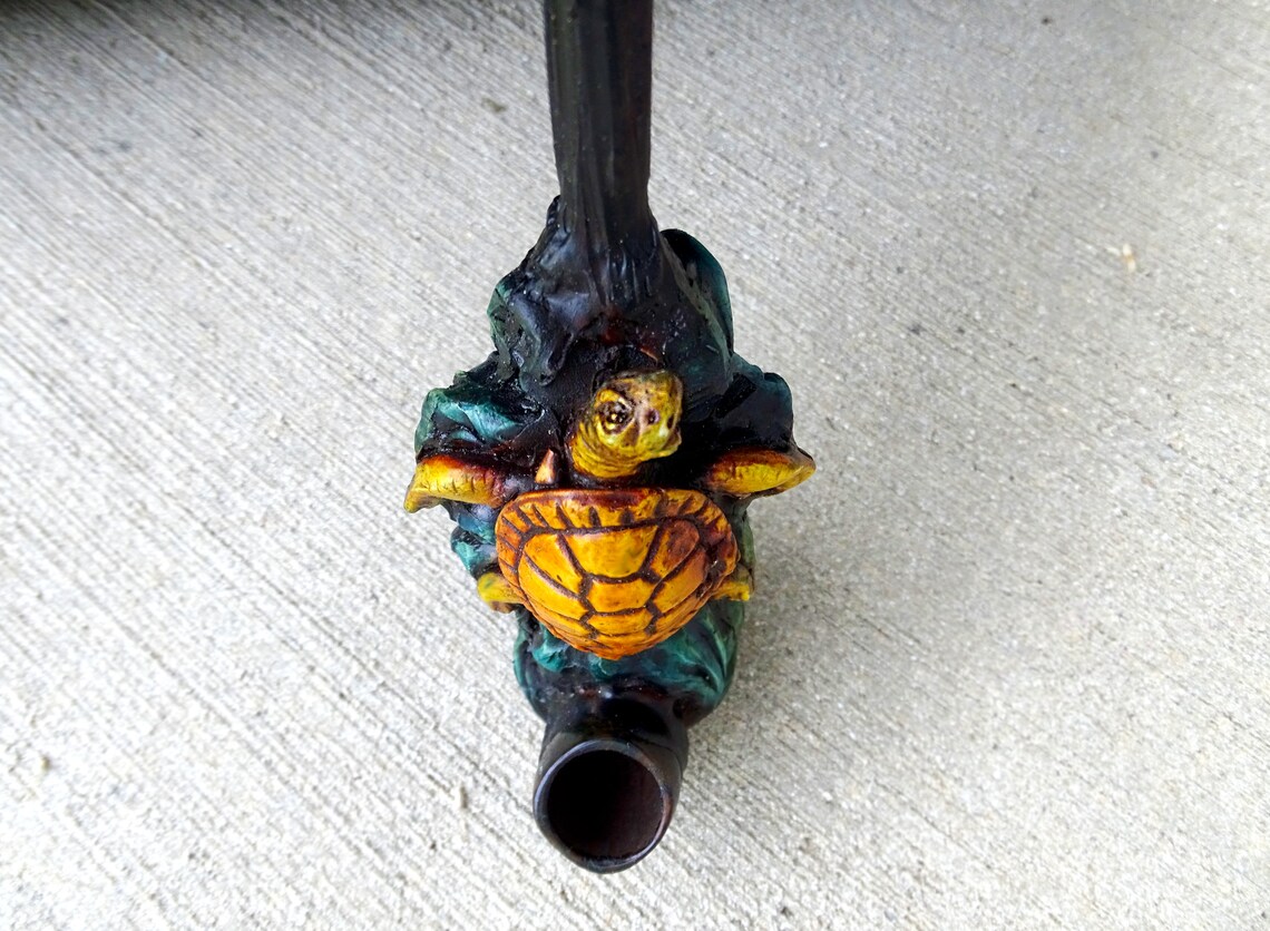 Surfing Sea Turtle Tobacco Smoking Pipe Handmade Sea Animal - Etsy