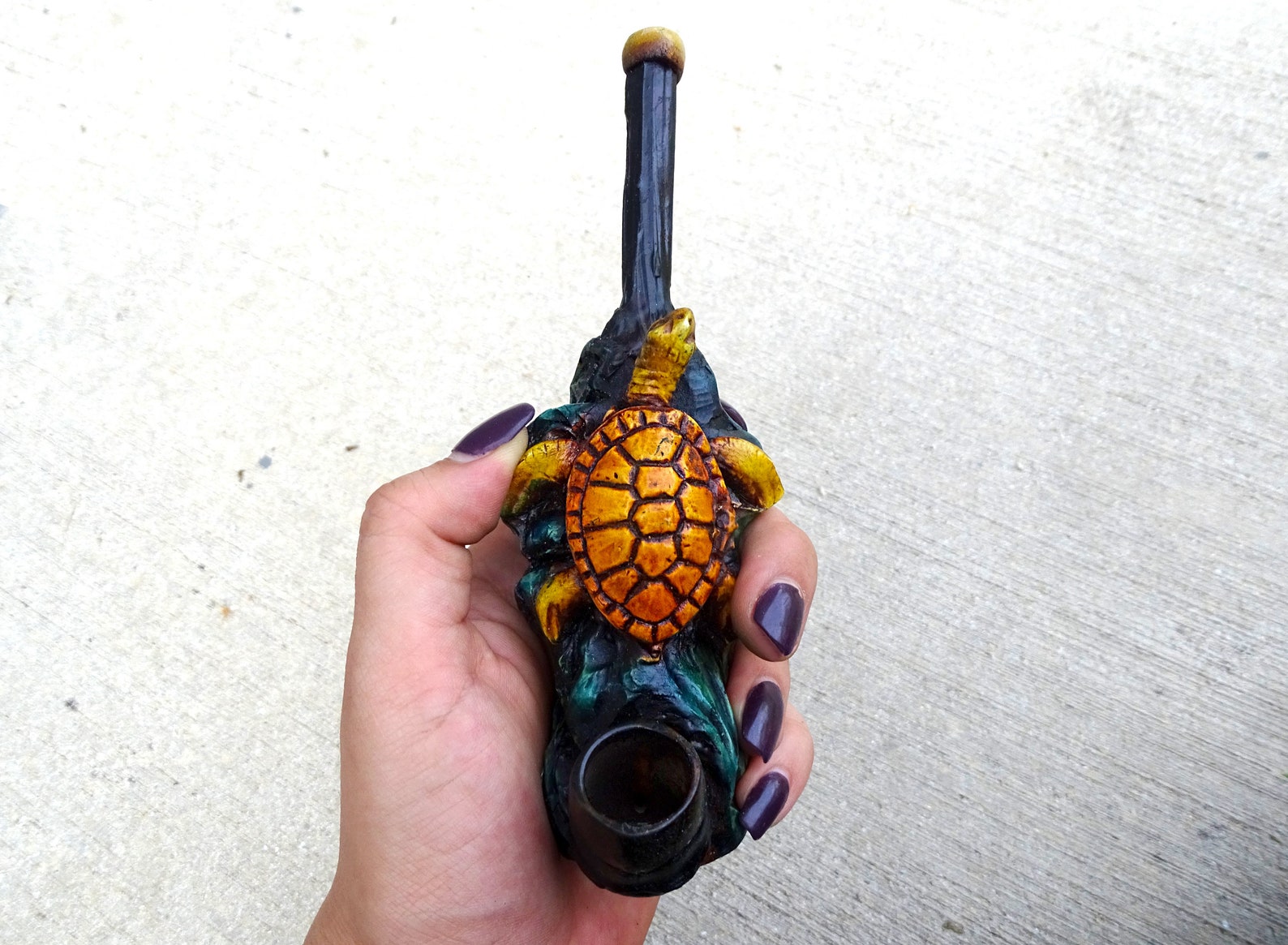 Surfing Sea Turtle Tobacco Smoking Pipe Handmade Sea Animal - Etsy