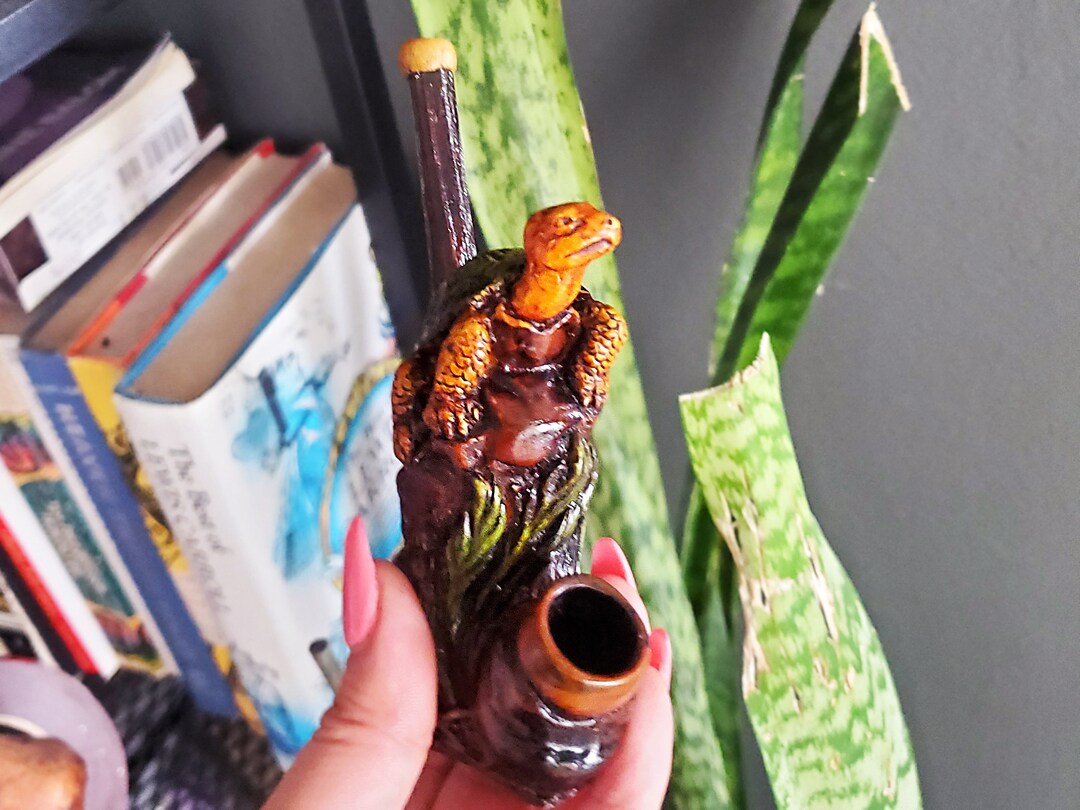 Turtle Tobacco Smoking Pipe Handmade Enchanted Forest Animal Wildlife ...