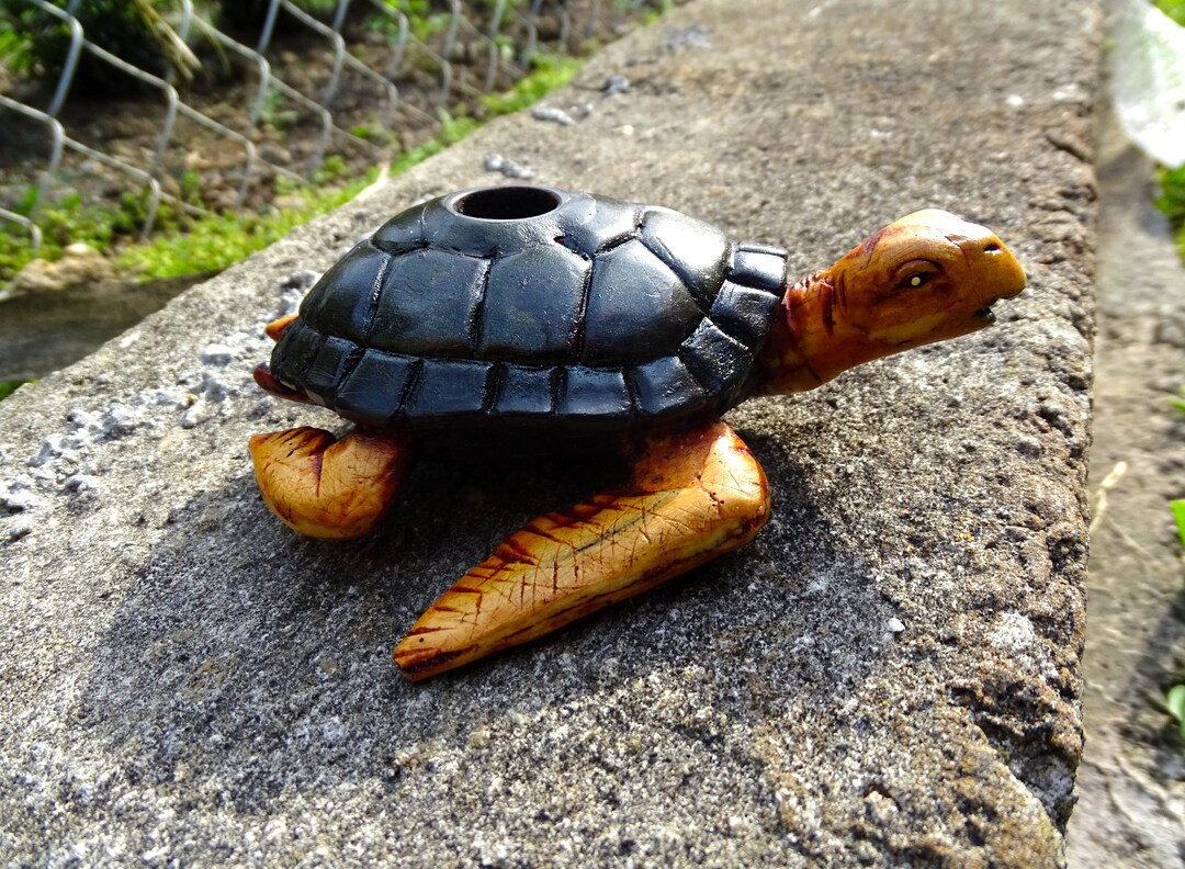 Sea Turtle Tobacco Smoking Pipe Handmade Sea Animal Natural Bowl Ocean ...
