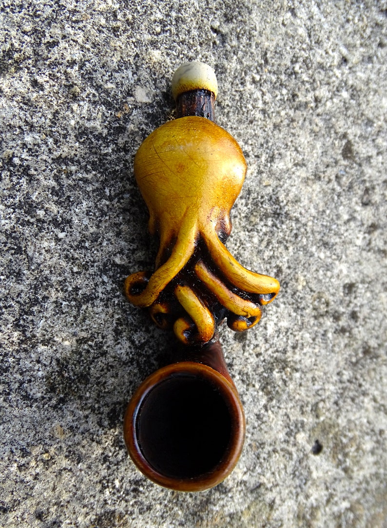 Octopus Tobacco Smoking Hand Pipe Handmade Sea Animal - Etsy
