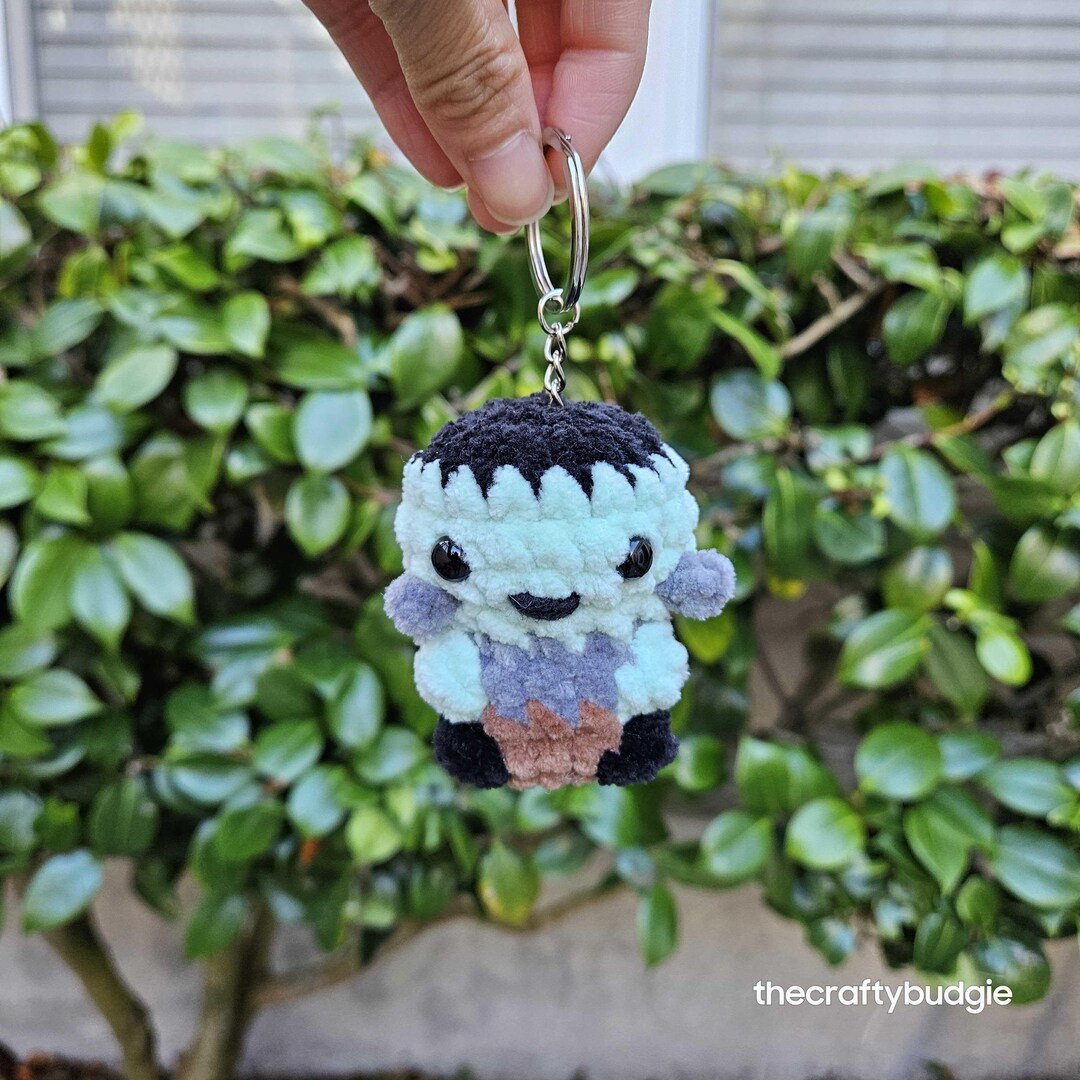 Crochet Frankenstein Keychain - Etsy