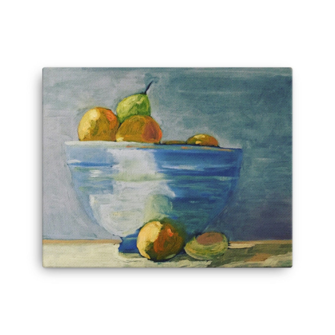 Bowl of Fruit Still Life Original Painting Canvas Print Giclee - Etsy