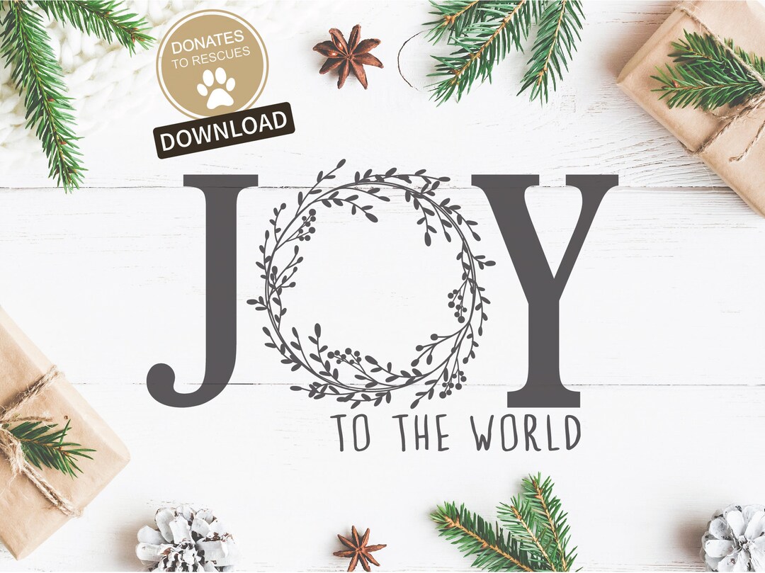 Joy to the World SVG | Christmas Svg | Wreath Svg | Christmas Sign Svg ...