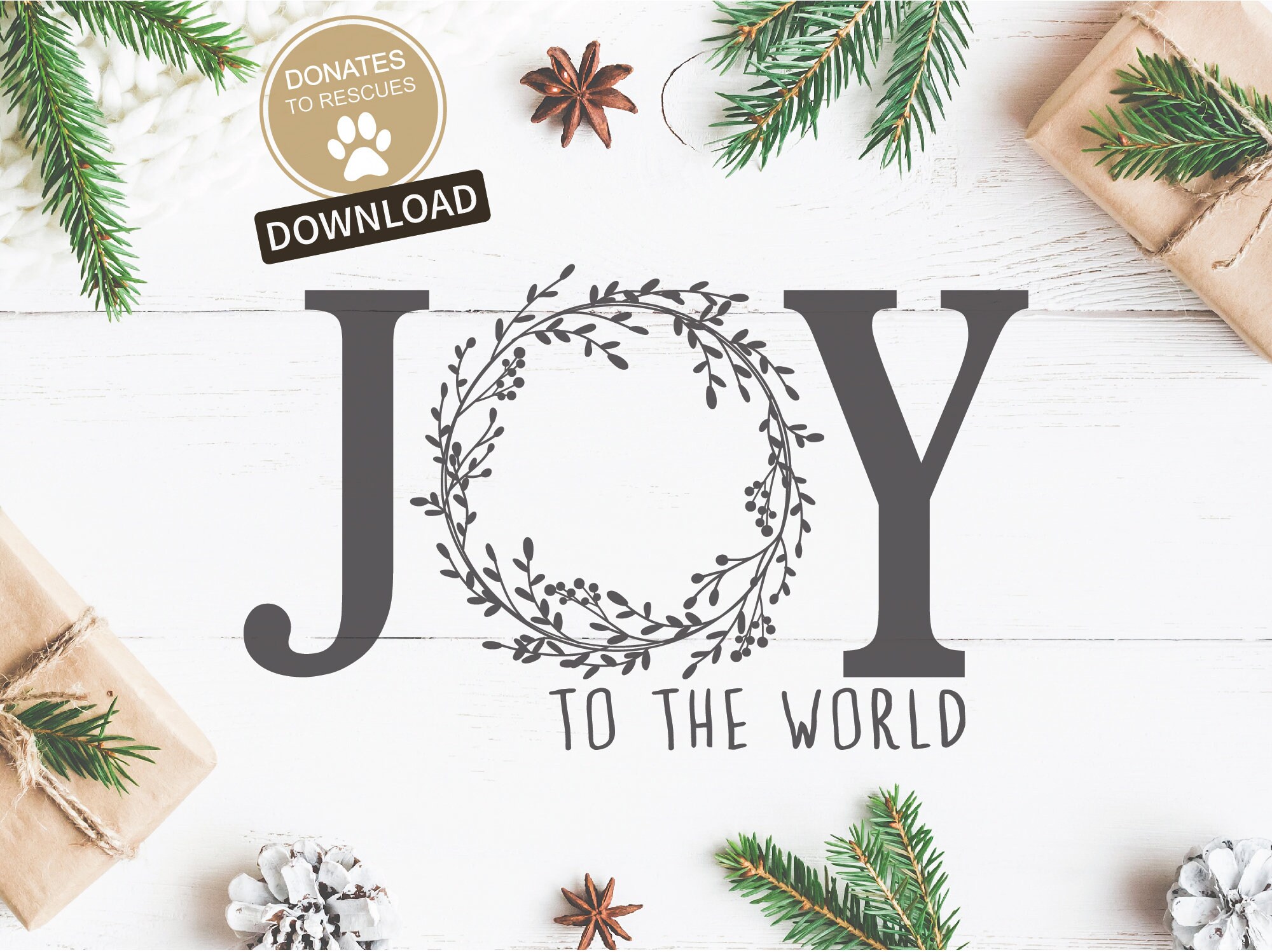 Joy to the World SVG Christmas Svg Wreath Svg Christmas - Etsy
