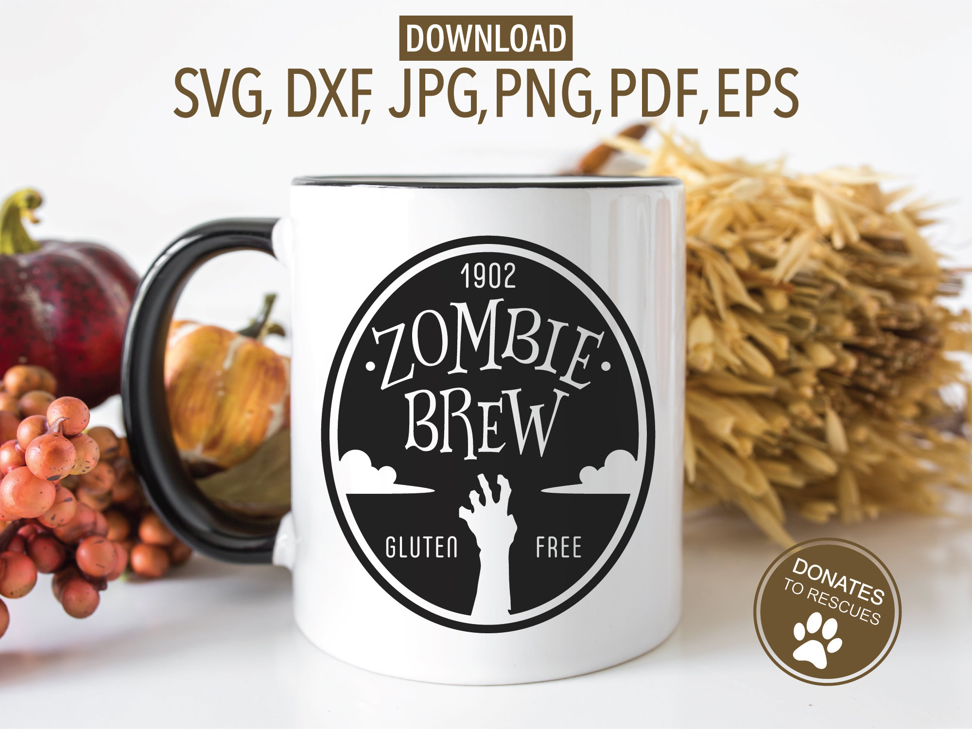 Zombie Brew Halloween Label SVG Cricut Silhouette More - Etsy