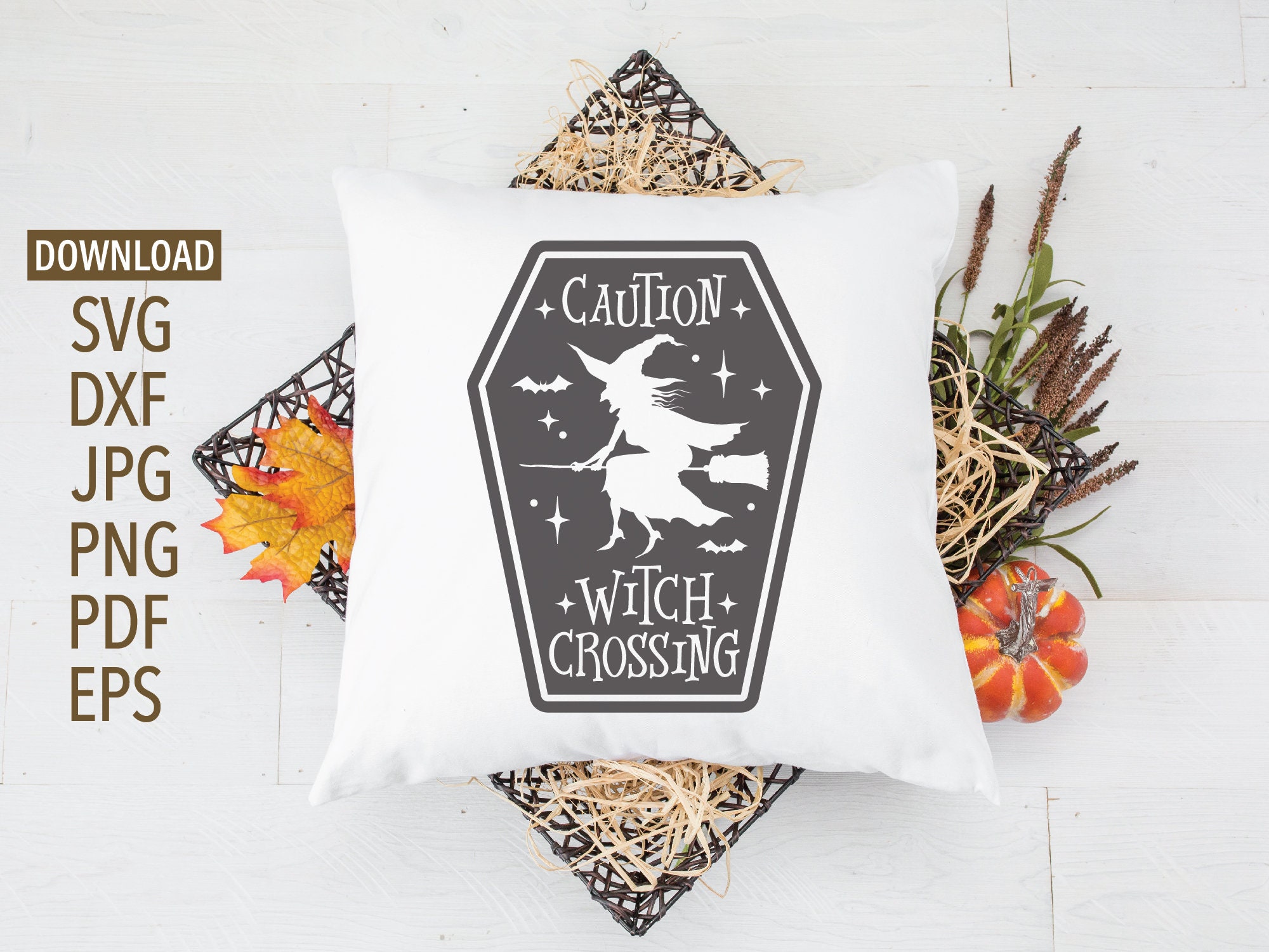 Caution Witch Crossing SVG | Halloween SVG | Cricut, Silhouette + More ...