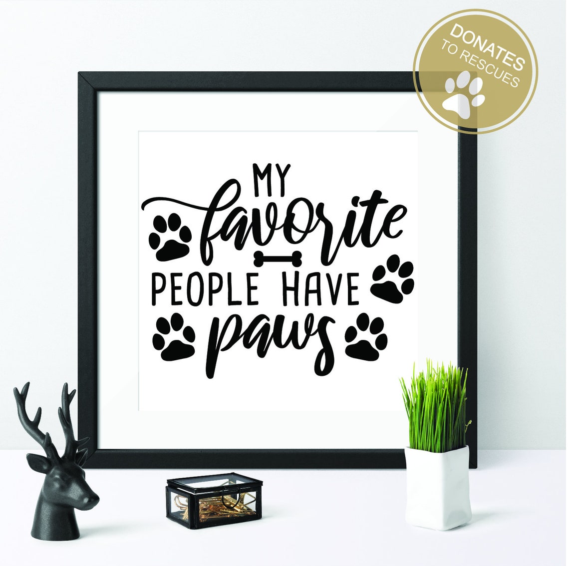 My Favorite People Have Paws SVG Dxf Dog Lover SVG Dog - Etsy