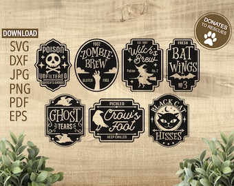 Ghost Tears Halloween Label SVG | Cricut, Silhouette + More ...