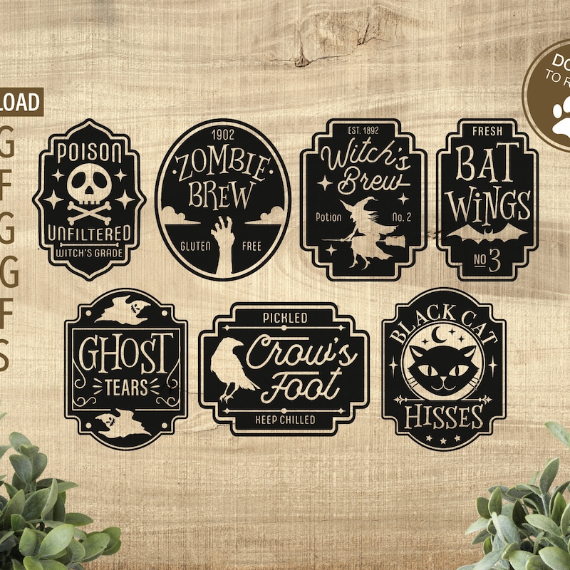 Halloween Label Svg - Etsy