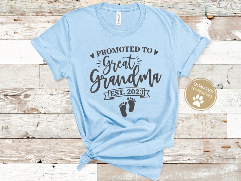 Promoted To Great Grandma Est 2023 Svg New Grandma Svg Etsy Canada