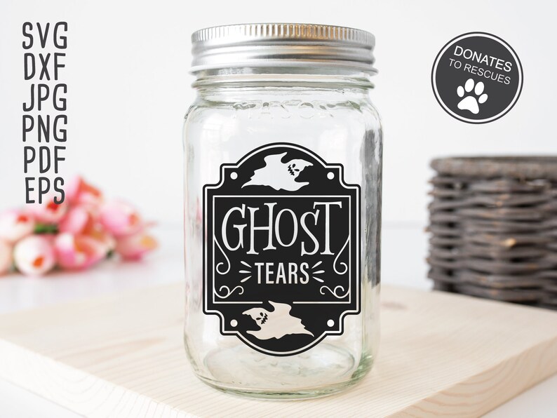 Ghost Tears Halloween Label SVG | Cricut, Silhouette + More ...
