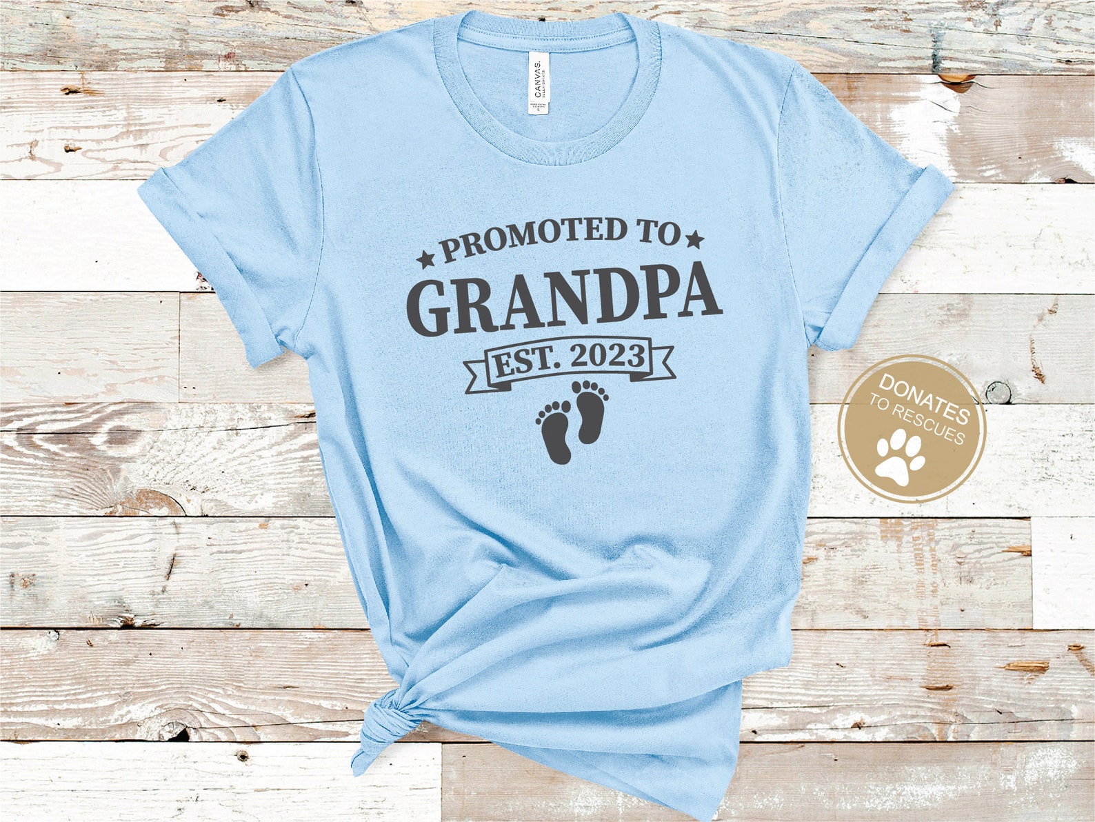 Promoted To Grandpa Est 2023 Svg New Grandpa Svg Dad Svg Etsy
