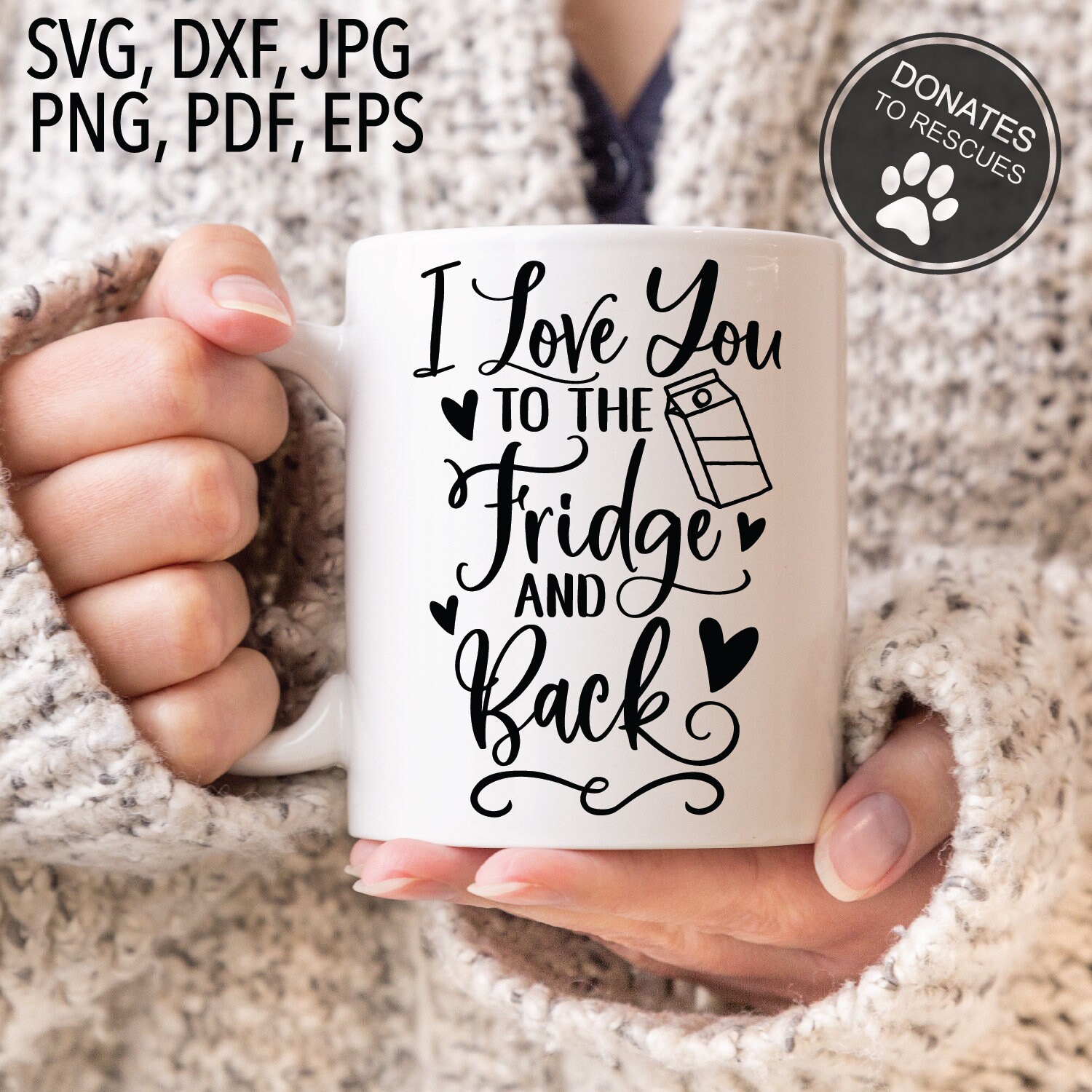 I Love You to the Fridge and Back SVG Funny Kitchen Svg - Etsy