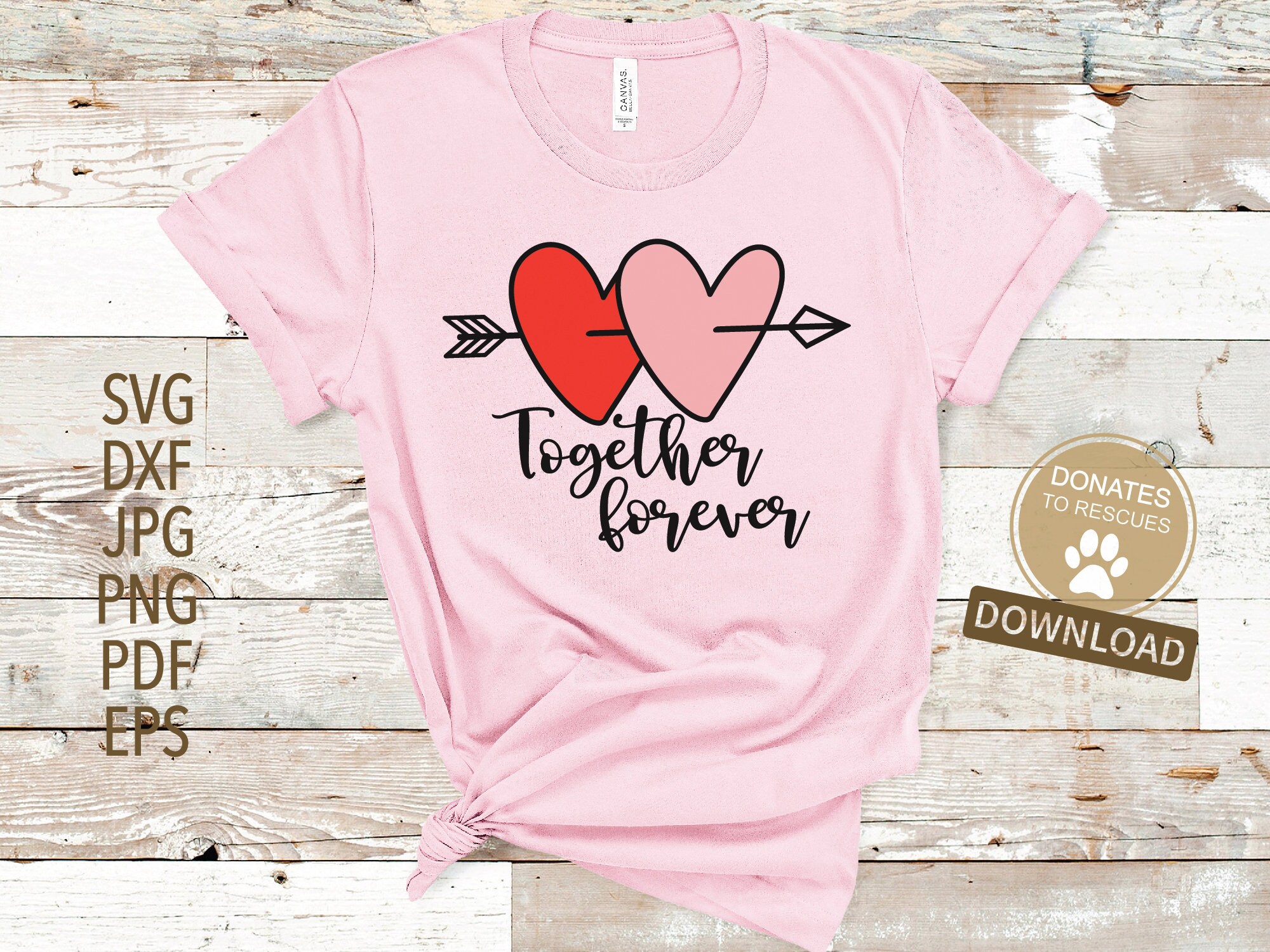 Together Forever SVG Valentine's Day SVG Cricut | Etsy