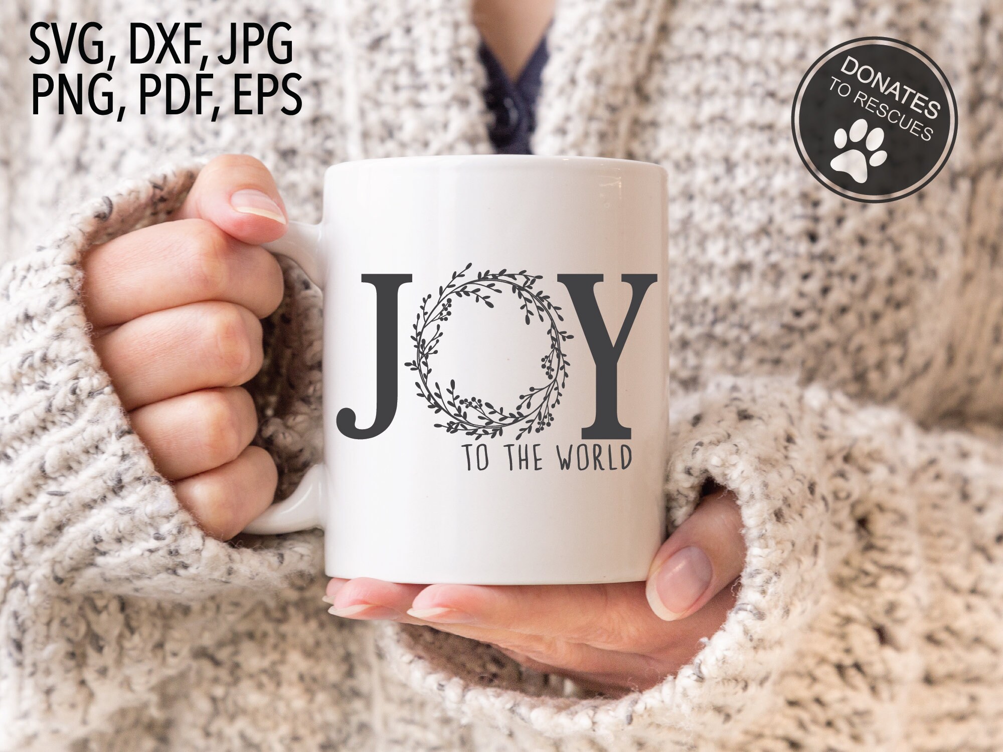 Joy to the World SVG Christmas Svg Wreath Svg Christmas - Etsy