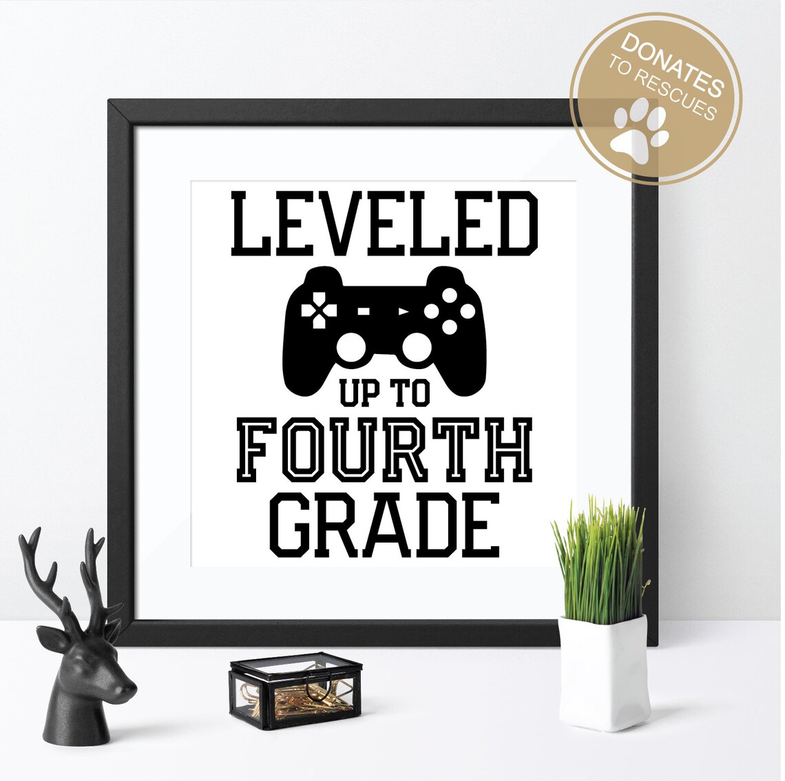 Leveled up to Fourth Grade SVG Back to School SVG school | Etsy