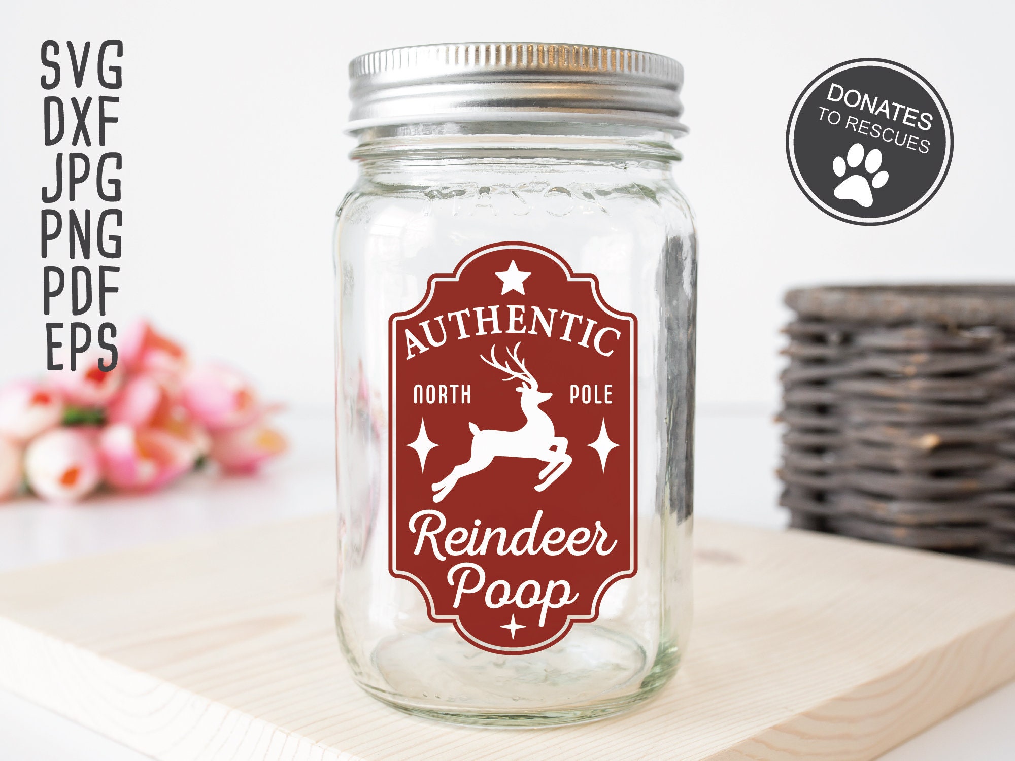 Reindeer Poop Funny Christmas Label SVG | Christmas Svg | Cricut ...