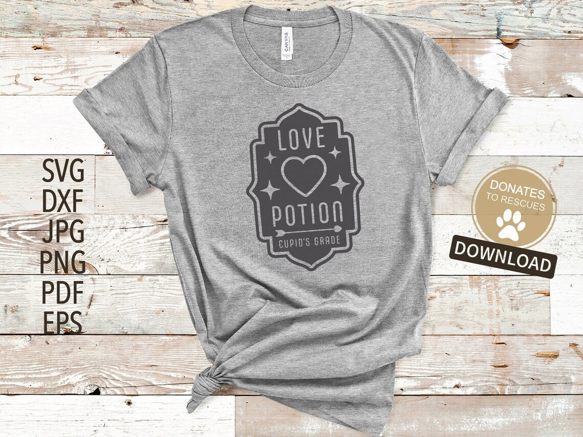 Love Potion Cupid's Grade Label SVG Valentine's Day | Etsy
