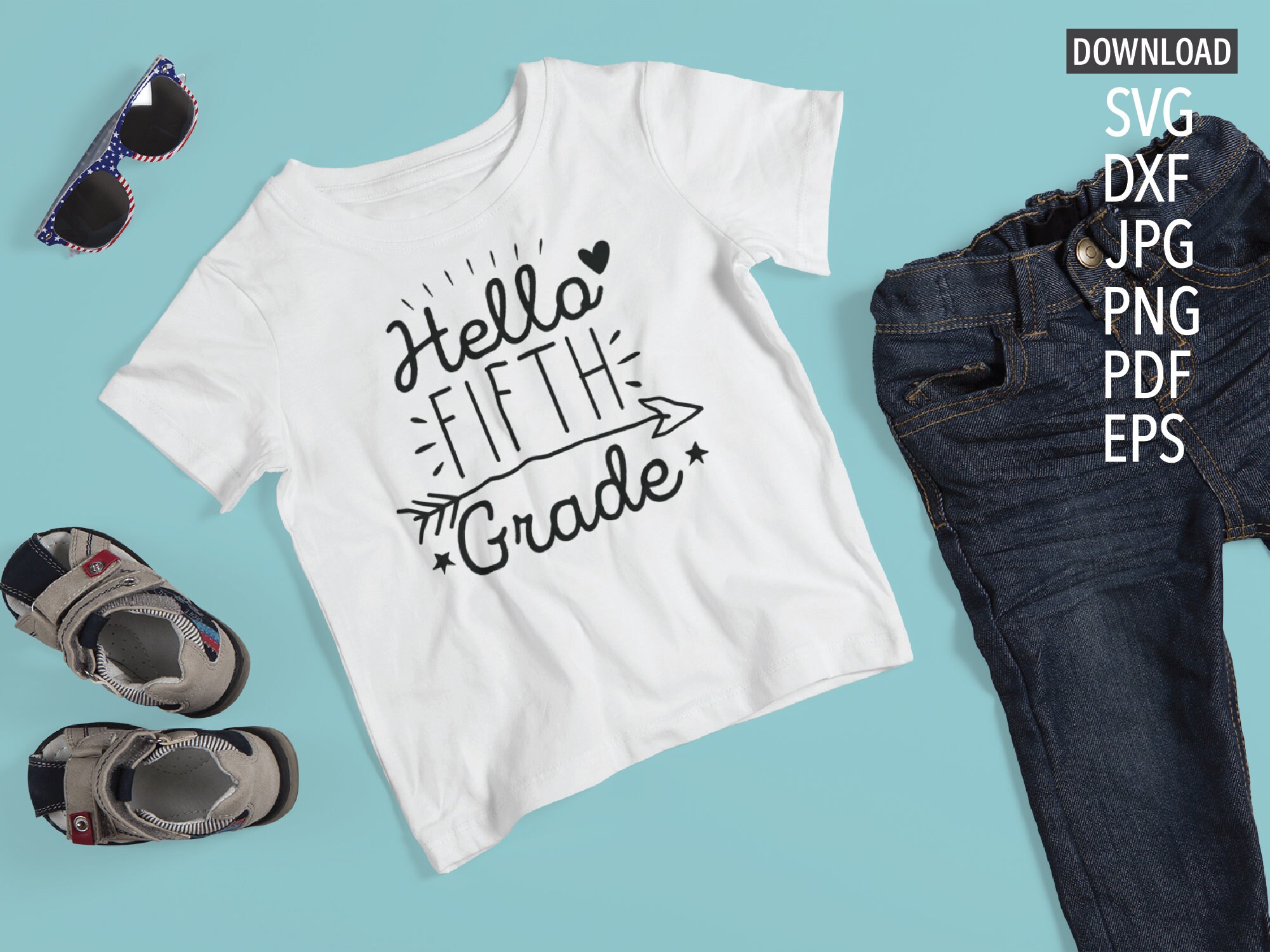 Hello Fifth Grade SVG | Back to School SVG | School Svg | Teacher Svg ...