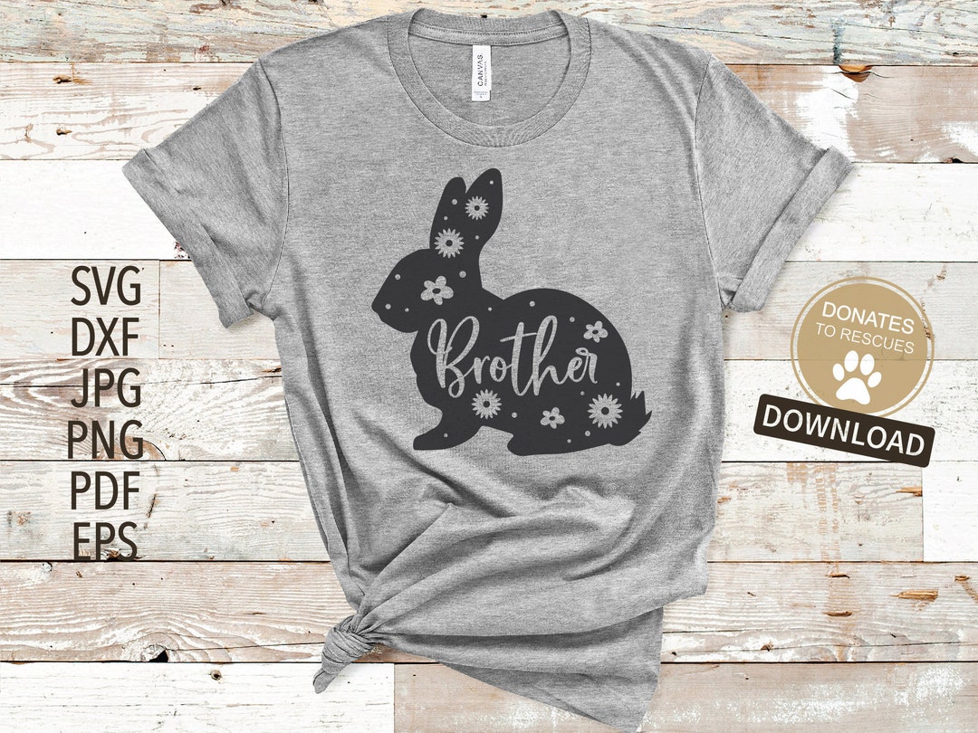 Brother Bunny Easter SVG + Bonus Simple Version| Easter Bunny Svg ...