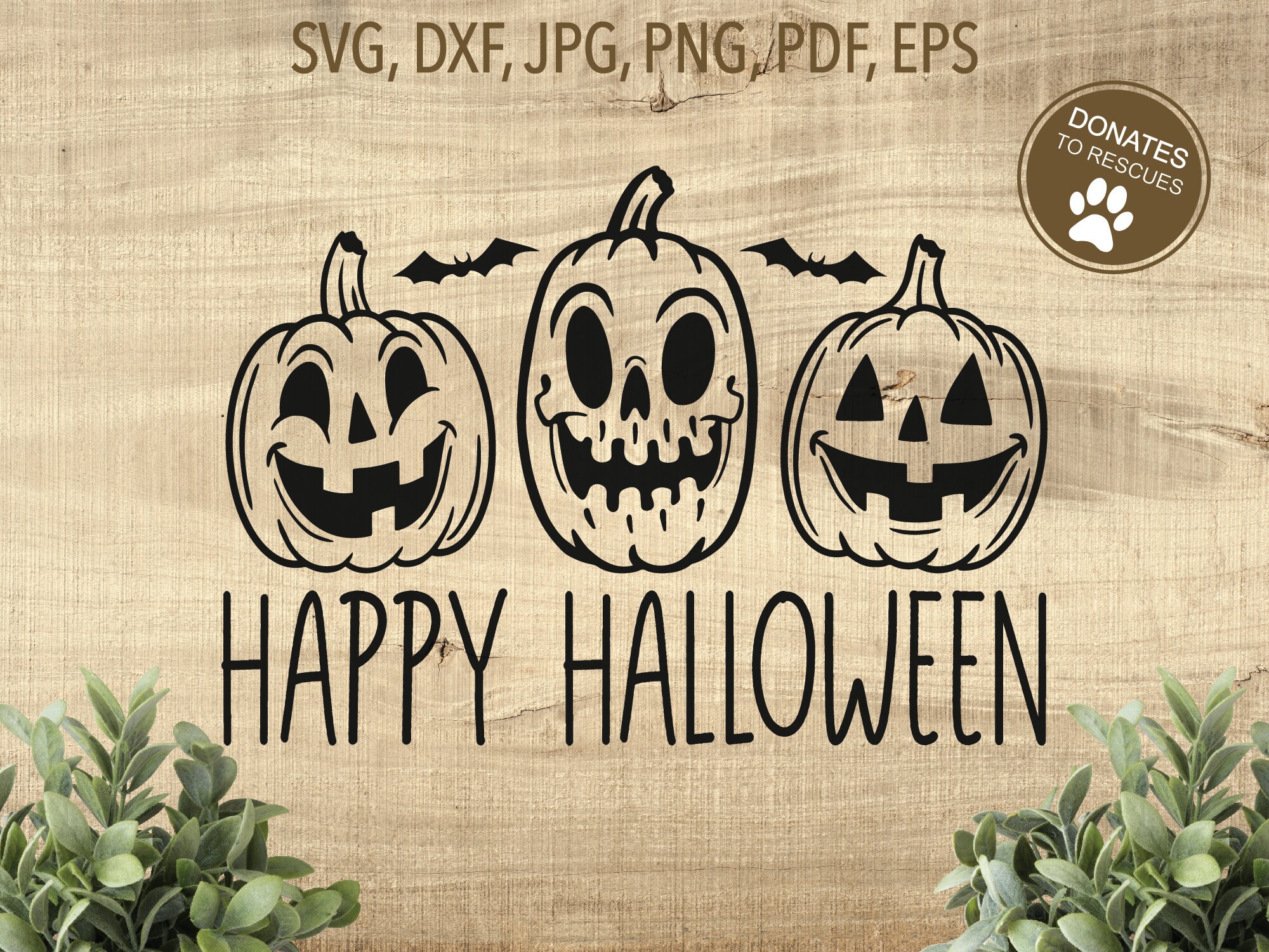 Happy Halloween SVG Pumpkins Svg Jack O Lanterns Svg | Etsy