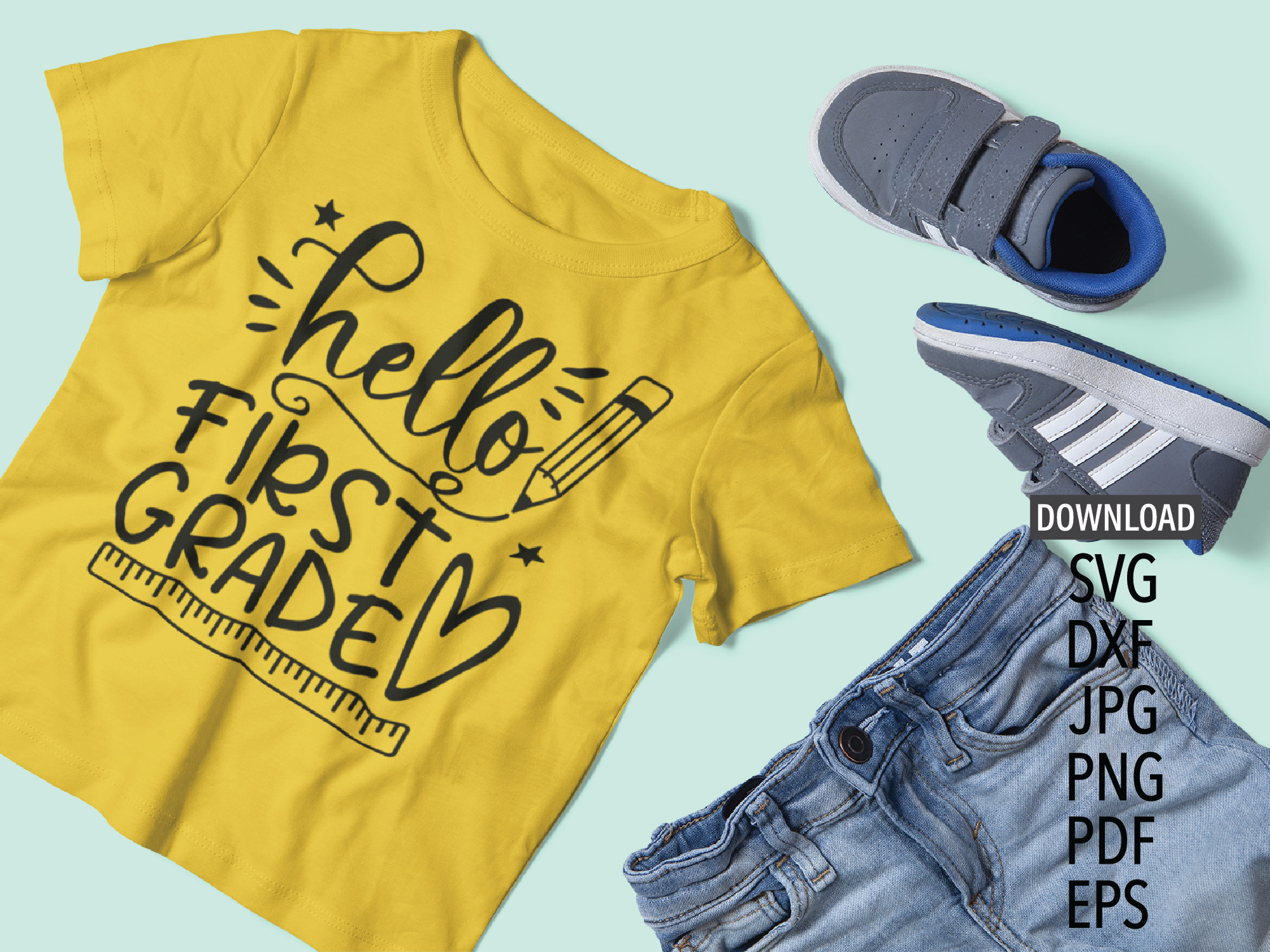 Hello First Grade SVG Back to School SVG School Svg - Etsy