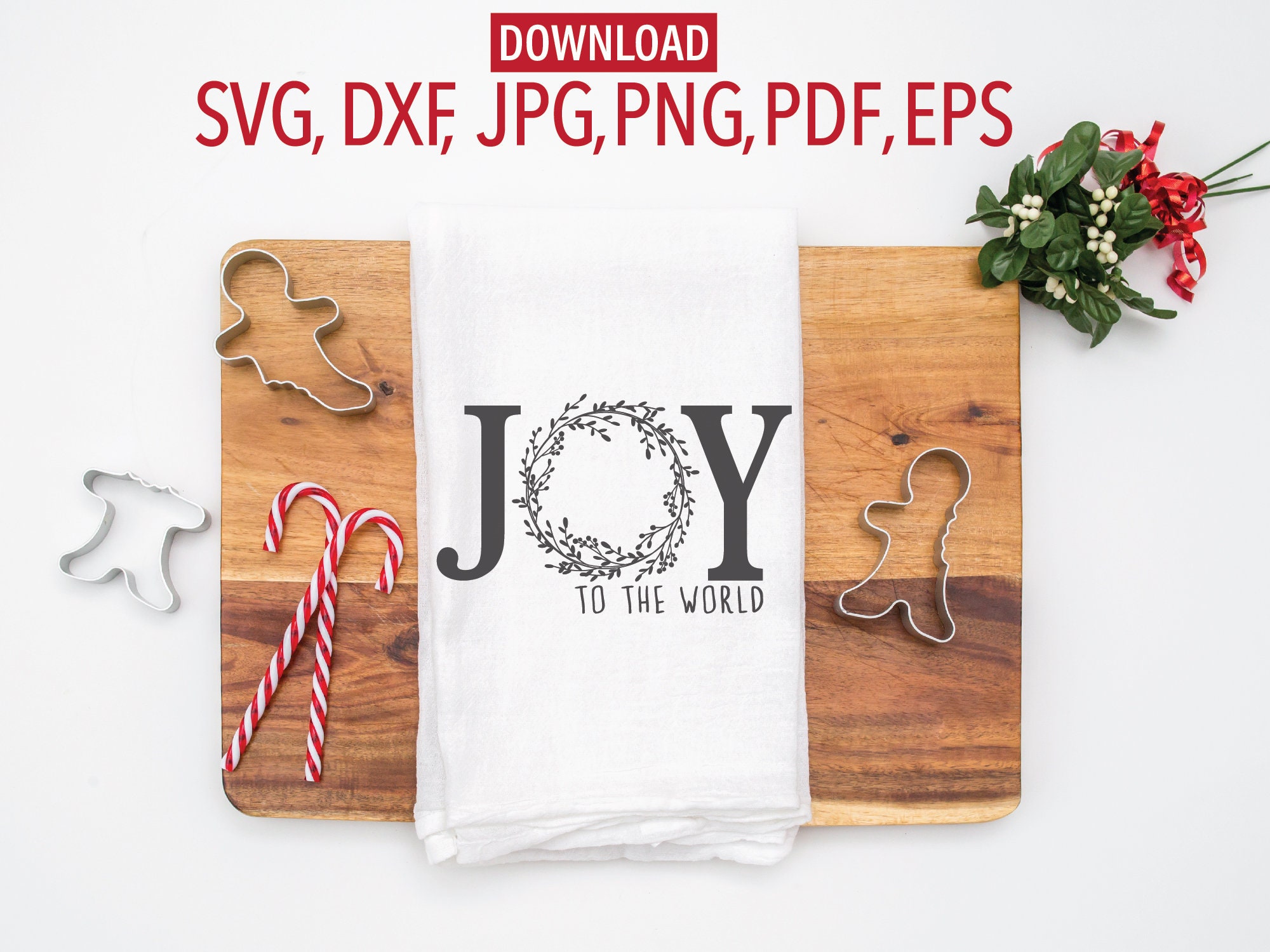 Joy to the World SVG Christmas Svg Wreath Svg Christmas - Etsy