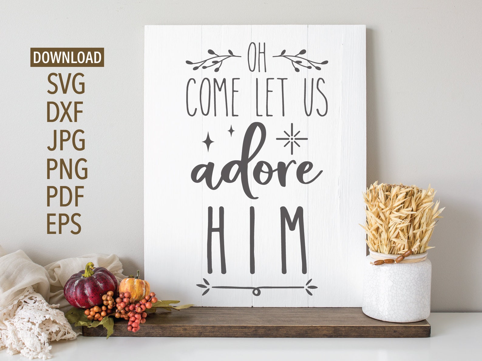 Oh Come Let Us Adore Him SVG Christmas Svg Christmas Shirt | Etsy