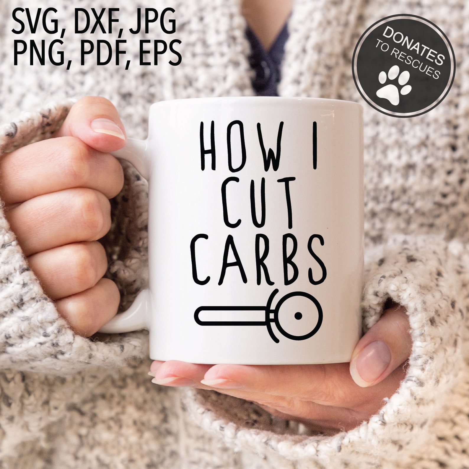 How I Cut Carbs Funny Diet SVG | Pizza Cutter SVG | Pizza SVG | Funny ...