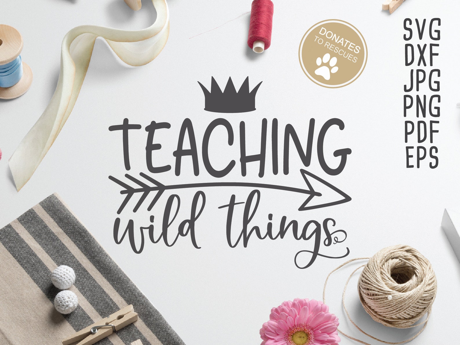 Teaching Wild Things SVG Cricut Silhouette More - Etsy