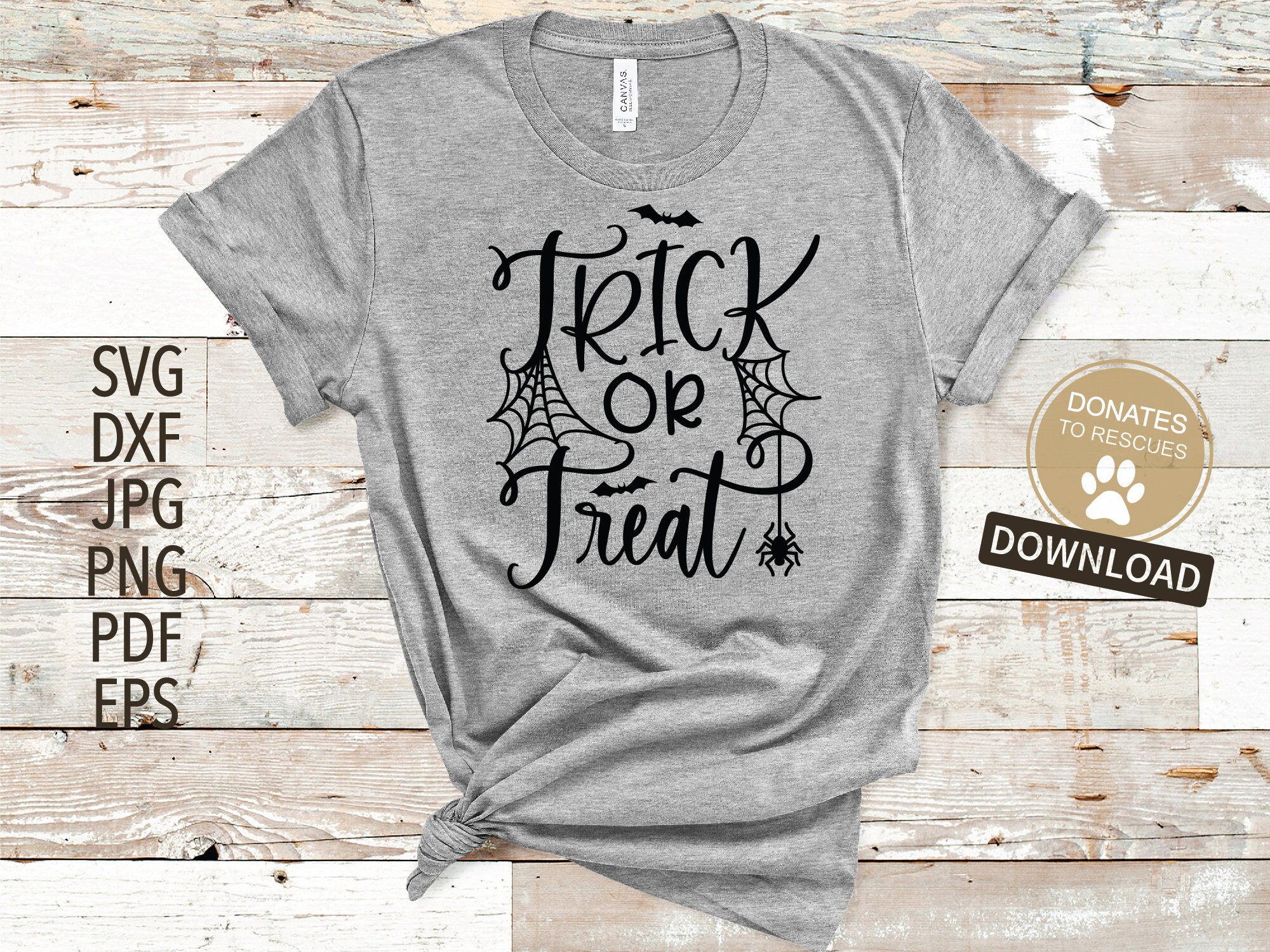 Trick or Treat Halloween SVG fun trick or treating shirt SVG | Etsy