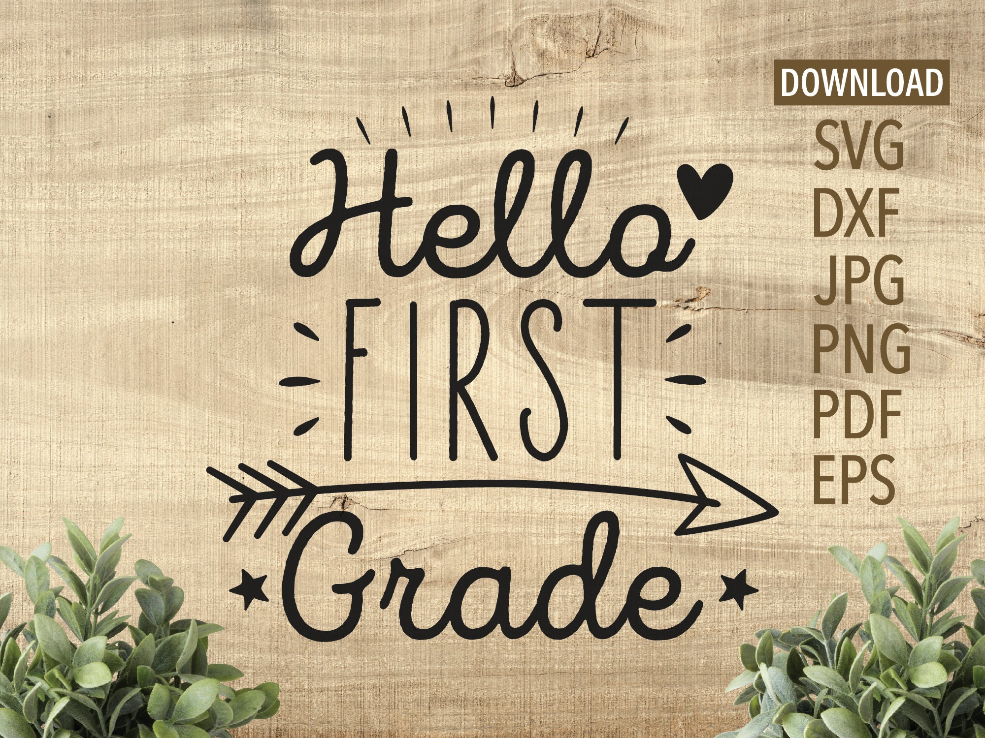 Hello First Grade SVG Back to School SVG School Svg - Etsy