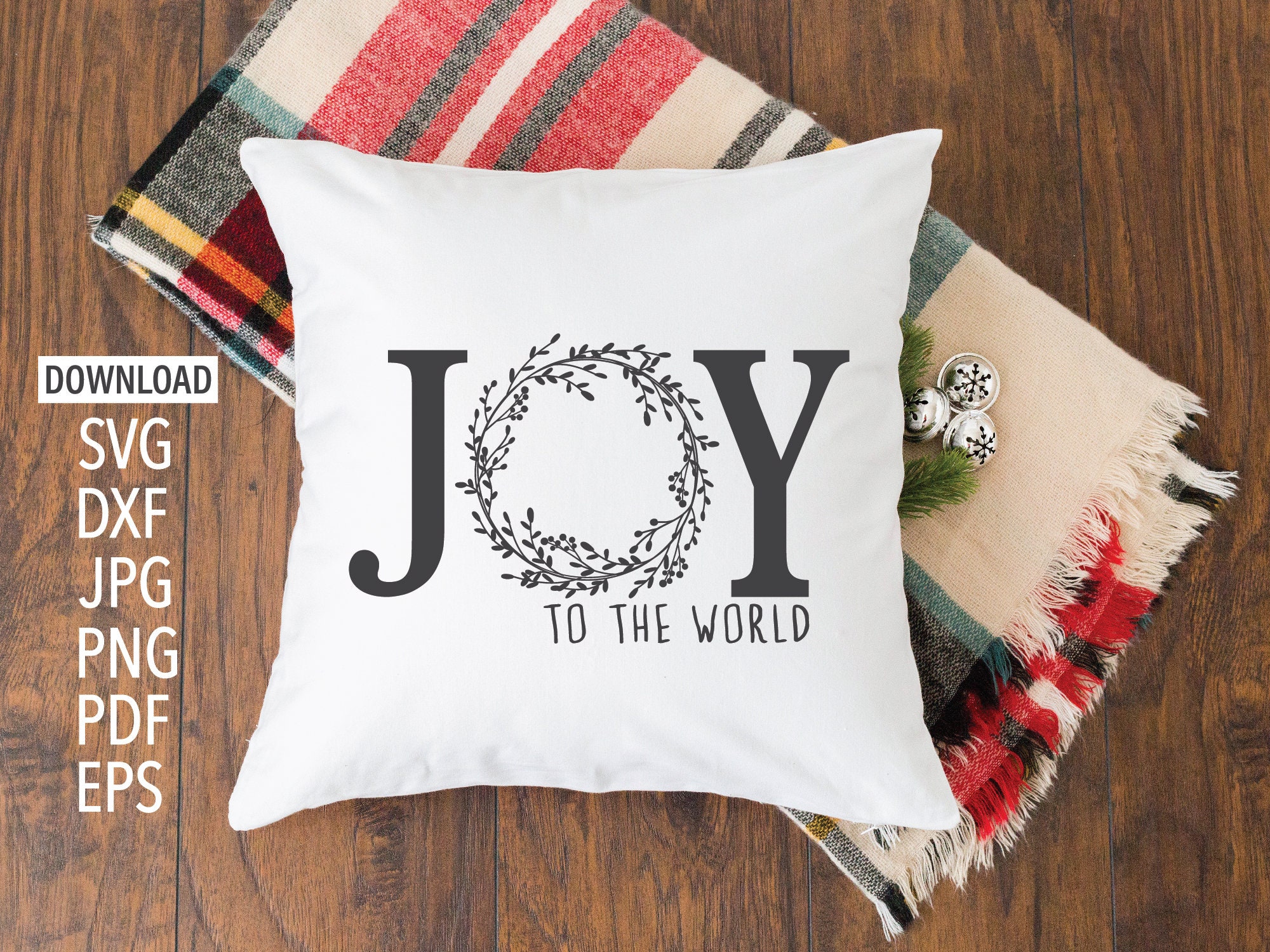 Joy to the World SVG | Christmas Svg | Wreath Svg | Christmas Sign Svg ...