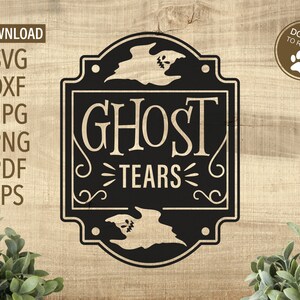 Ghost Tears Halloween Label SVG | Cricut, Silhouette + More ...