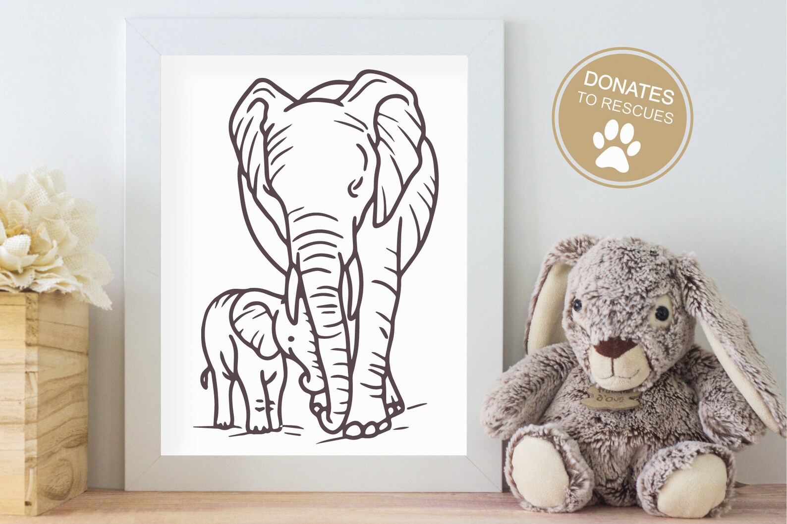 Mama and Baby Elephant Clipart SVG Cricut, Silhouette More Elephant SVG ...
